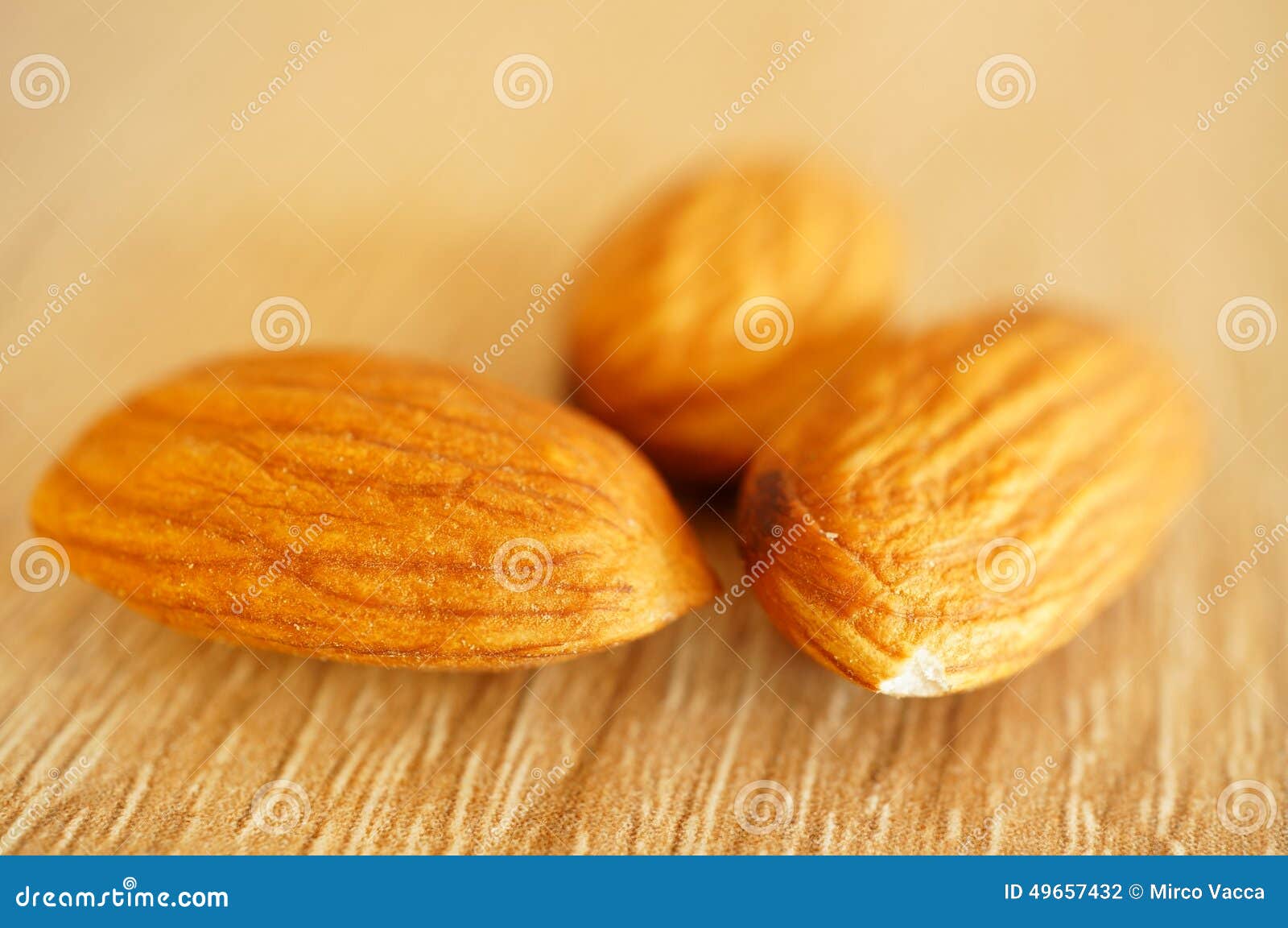 Three almonds stock photo. Image of nuts, food, almonds - 49657432