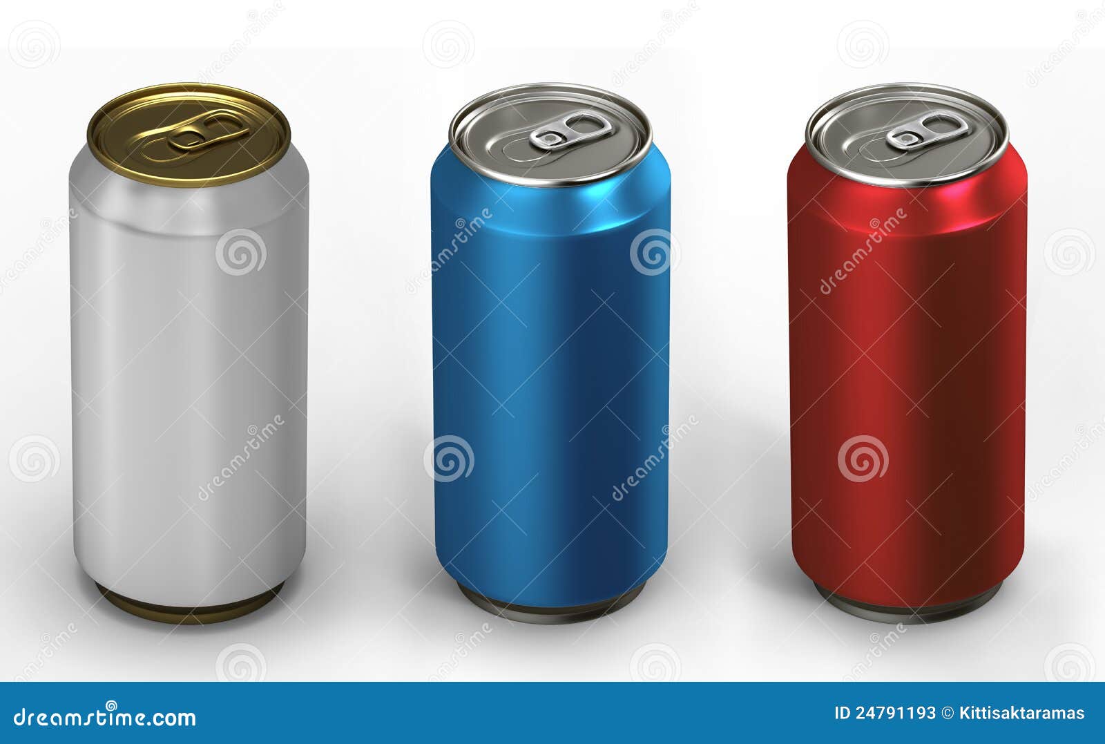 Three aluminum cans. stock illustration. Illustration of steel - 24791193