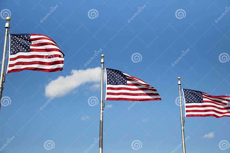 Three American Flags stock image. Image of land, conservative - 87691339