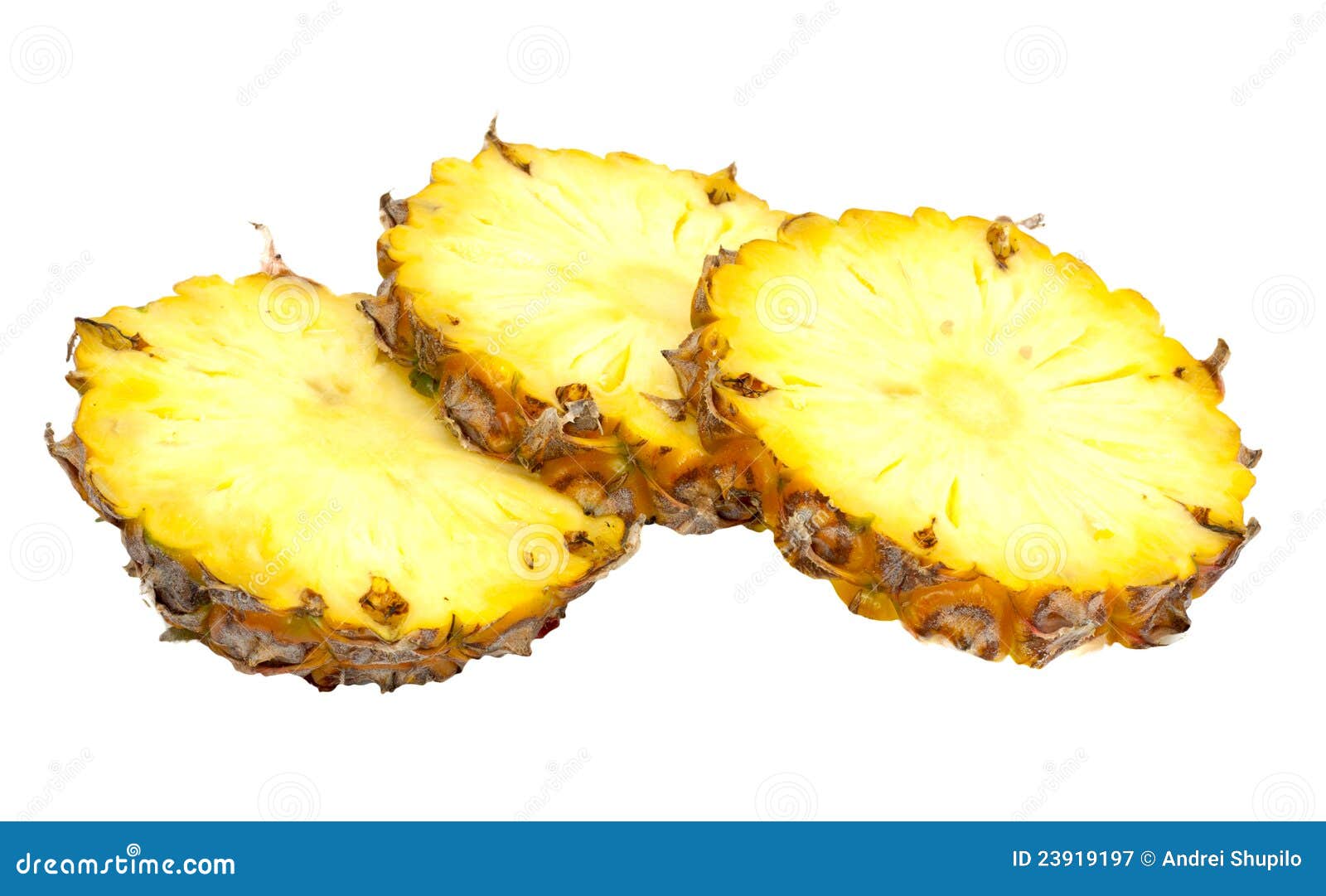 Three ananas slices stock image. Image of food, pine - 23919197