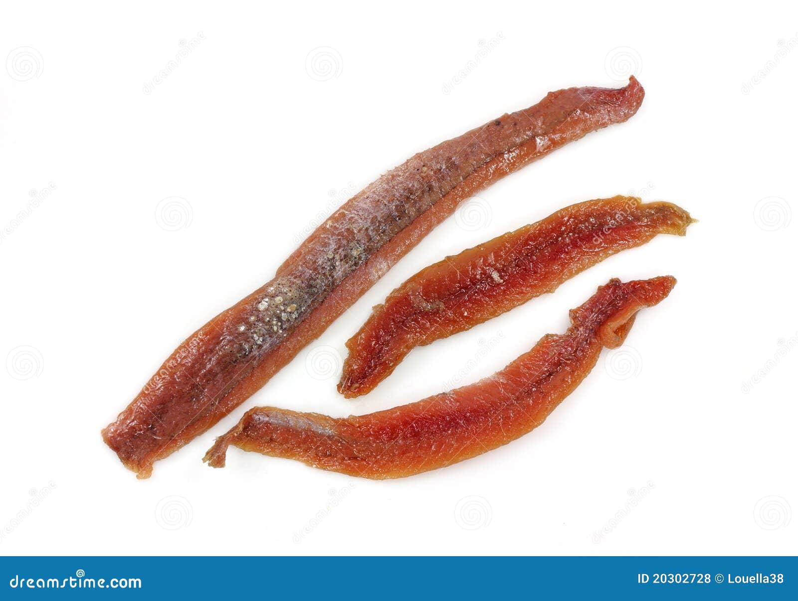 Three Anchovy Fillets stock photo. Image of white, tasty - 20302728
