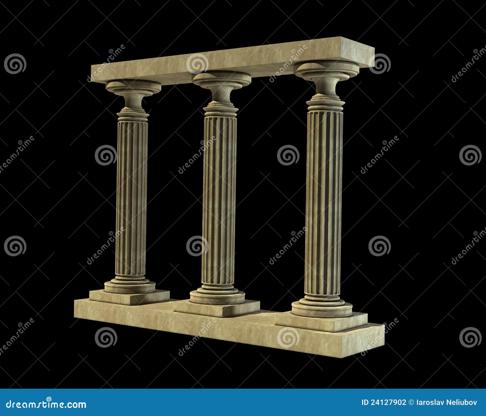 Three Ancient Columns of Marble Stock Photo - Image of rome ...
