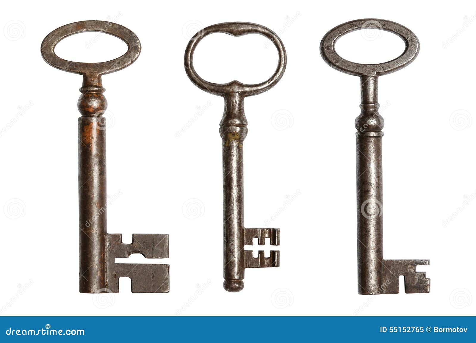 Three ancient keys stock image. Image of open, bronze - 55152765