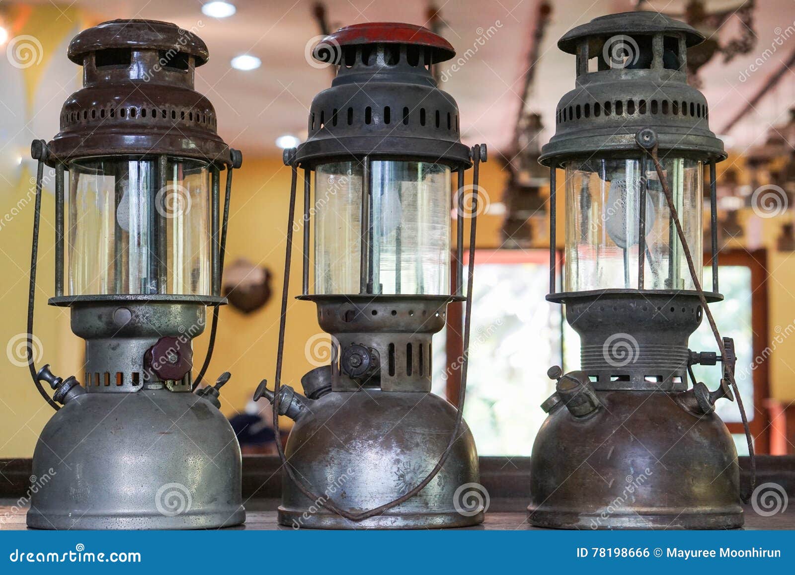 Three ancient lanterns stock photo. Image of aged, lantern - 78198666