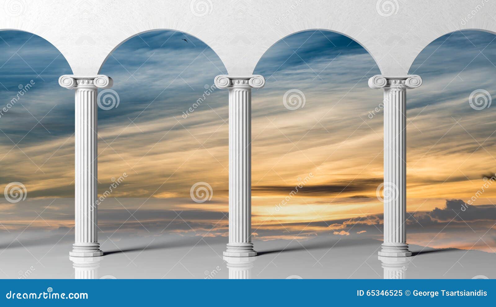 Ancient Pillars. Classic Historical Roman Column, Antique Architecture ...