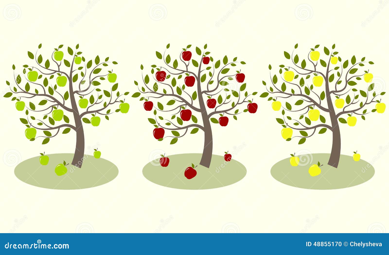 Three Apple Tree Stock Illustrations – 232 Three Apple Tree Stock ...