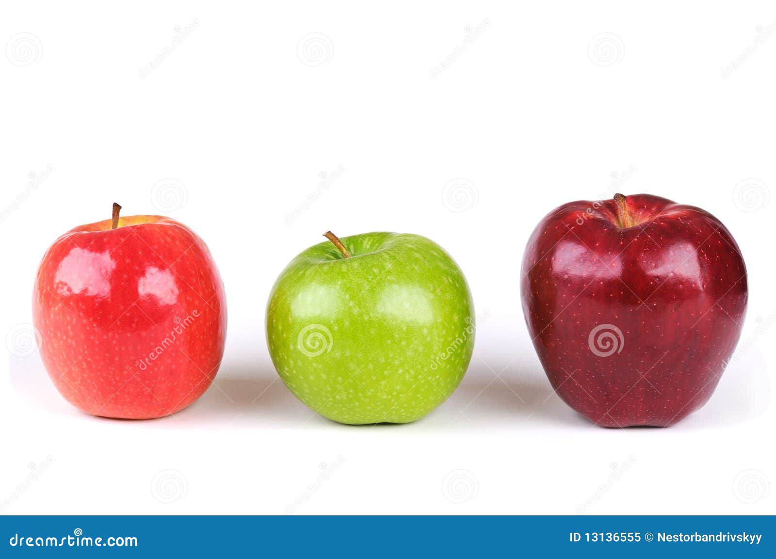 Three apples stock image. Image of closeup, appetite - 13136555