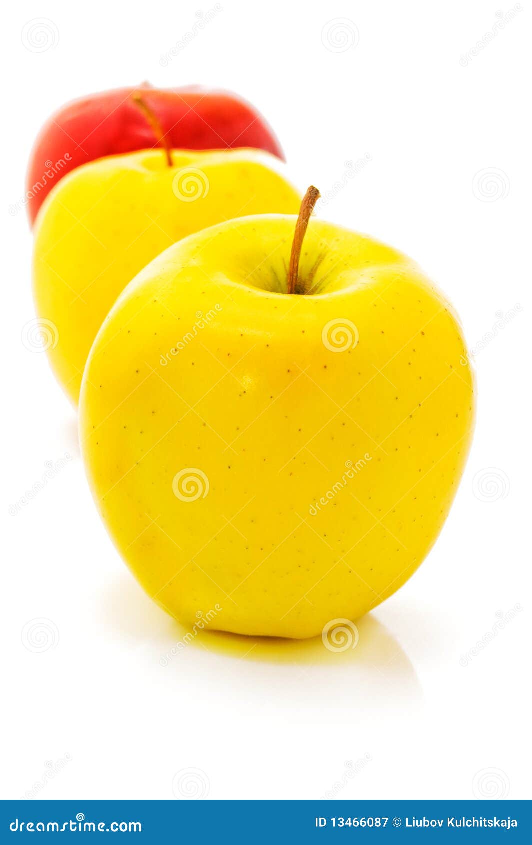 Three apples. stock image. Image of nature, beautiful - 13466087