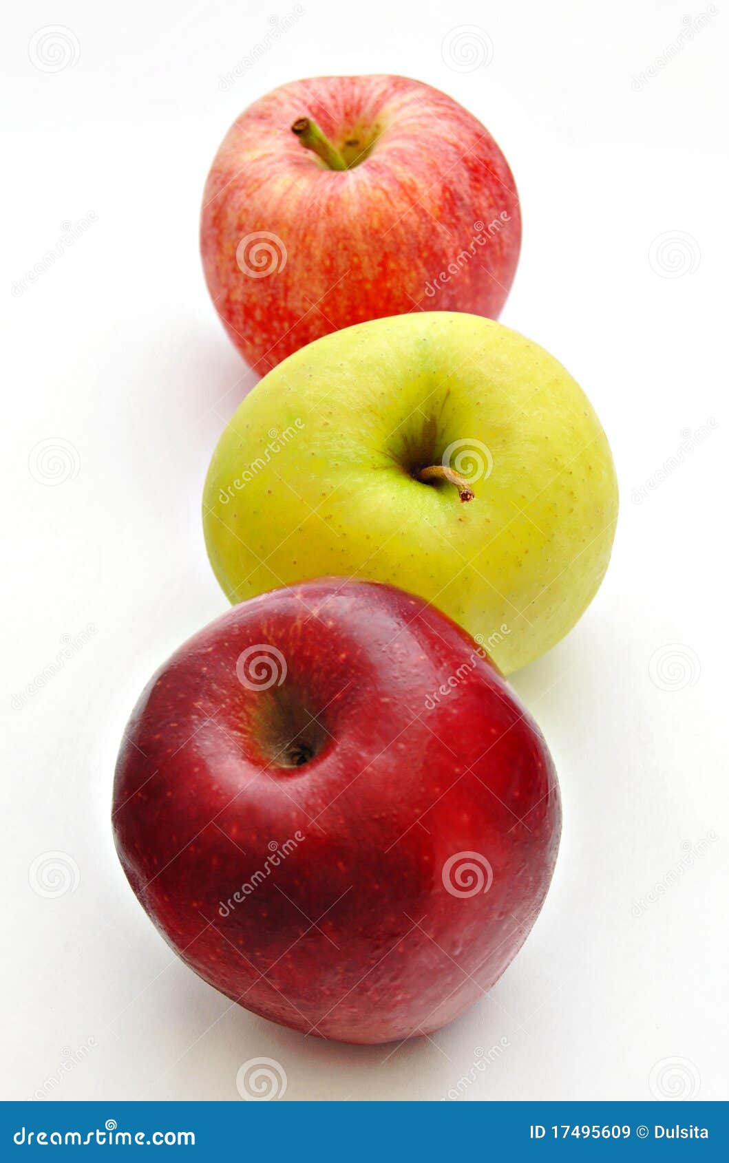 Three apples stock image. Image of health, sweet, detail - 17495609