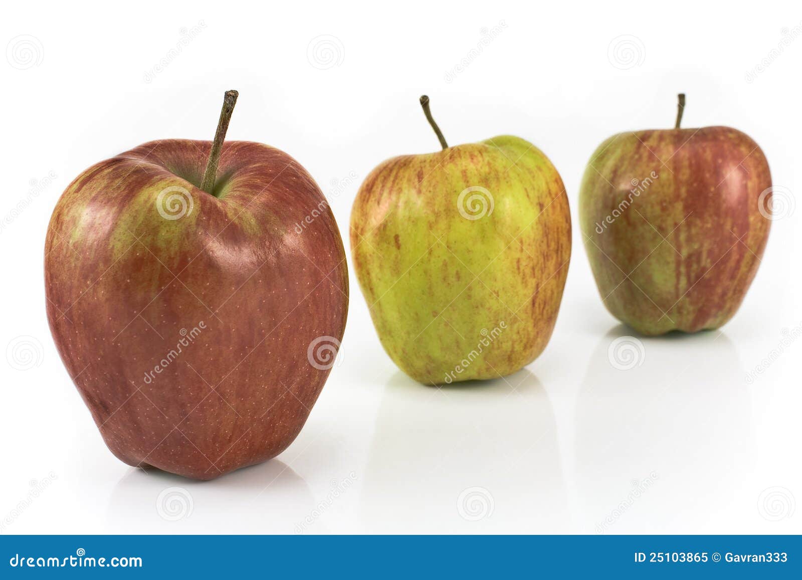 Three apples stock image. Image of apple, healthy, juicy - 25103865