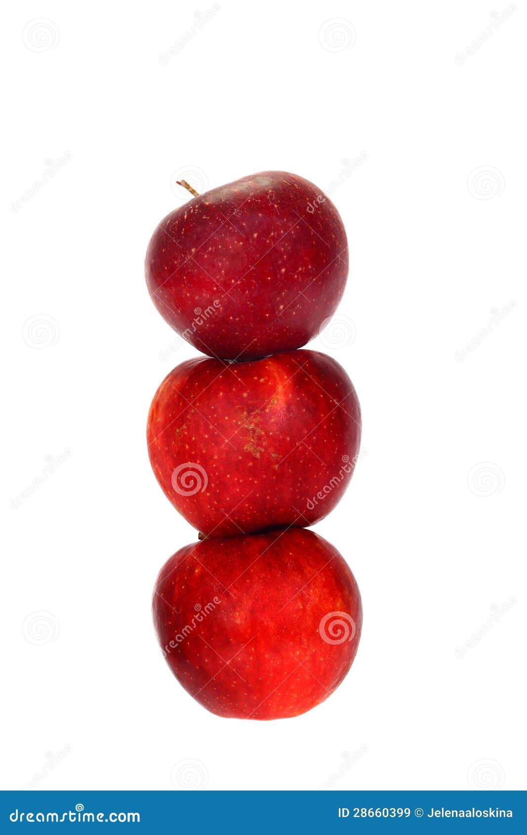 Three apples stock image. Image of delicious, apples - 28660399