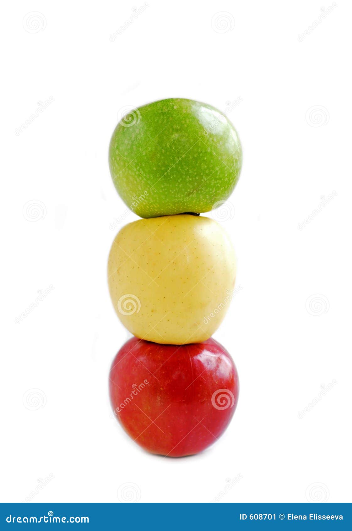 Three apples stock image. Image of isolated, nutrition - 608701