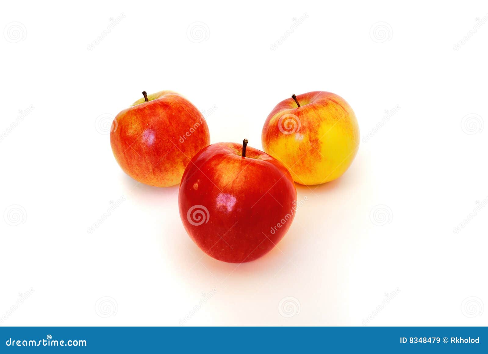 Three apples stock image. Image of multi, bright, nature - 8348479