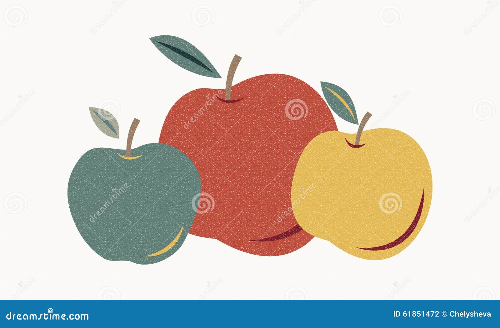 Three apples stock vector. Illustration of internet, computer - 61851472