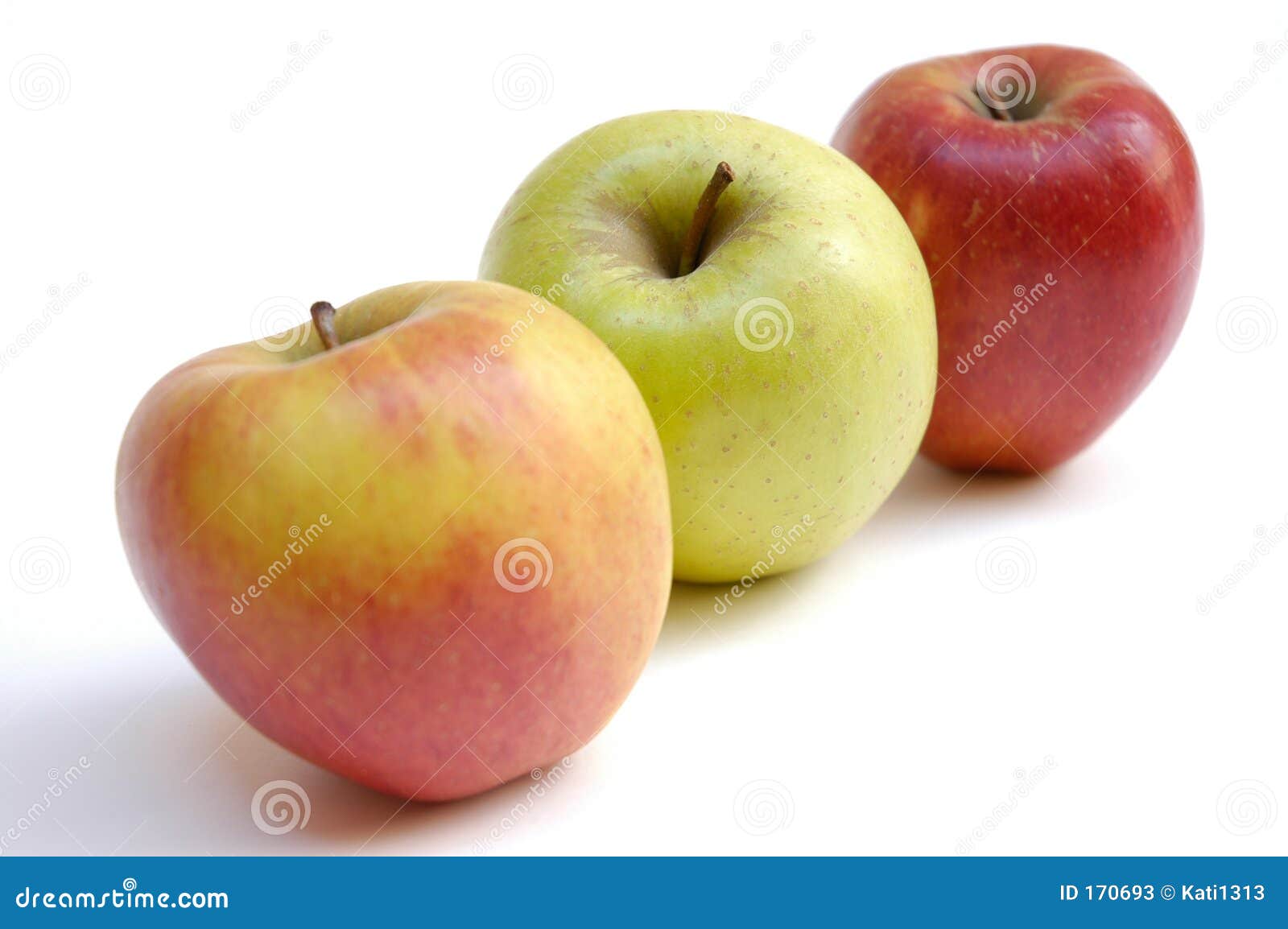 Three apples II stock image. Image of yellow, fresh, apple - 170693