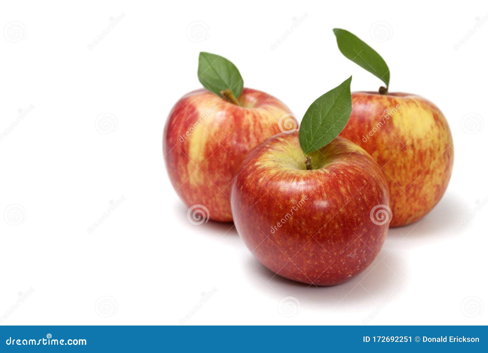 Three Apples Isolated on White Stock Image - Image of green, fruit ...
