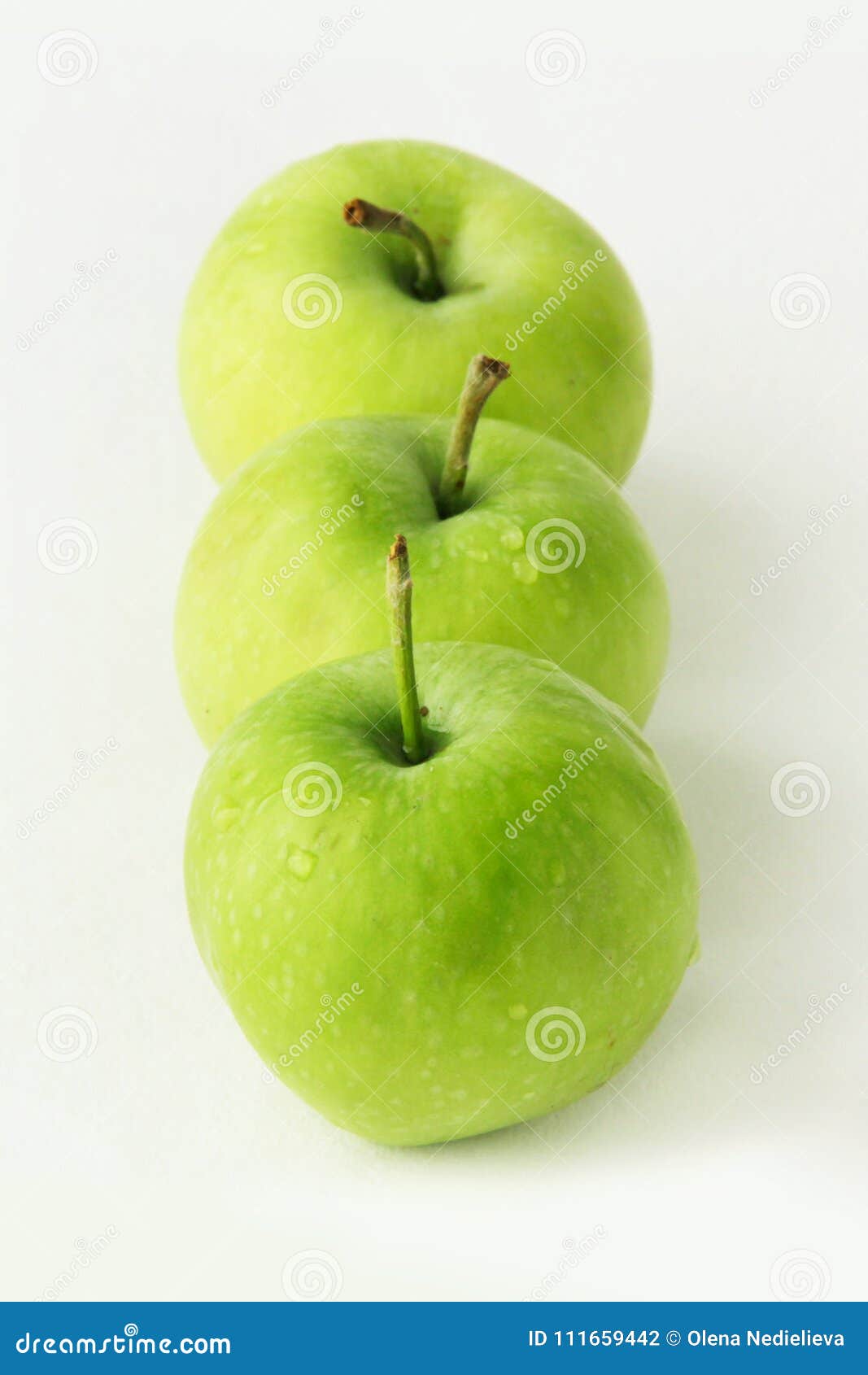 Three Apples Lie Horizontal Stock Photo - Image of environment ...
