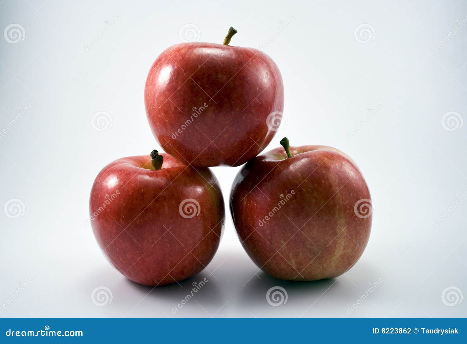 Three Apples Stacked stock photo. Image of sweet, healthy - 8223862