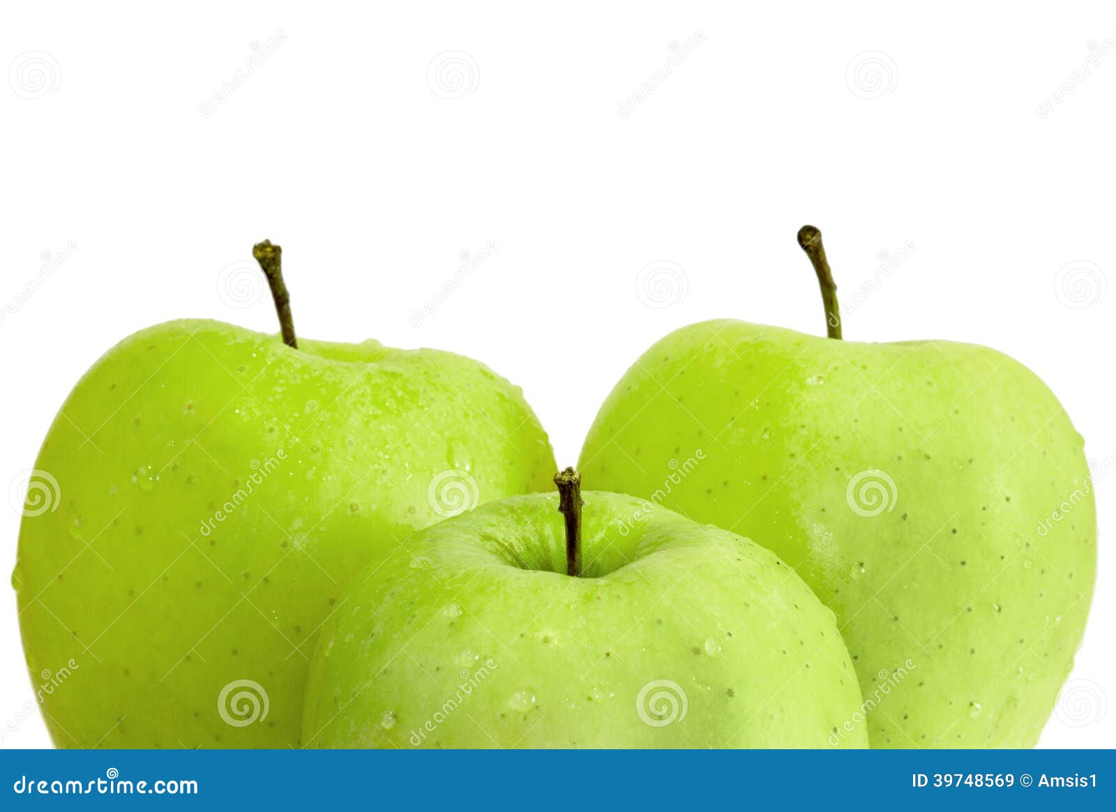 Three Apples stock image. Image of fruit, three, drops - 39748569