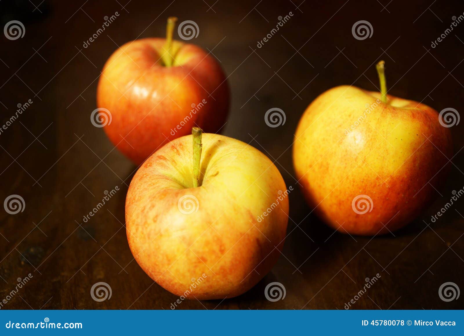 Three apples stock photo. Image of food, ripe, juicy - 45780078