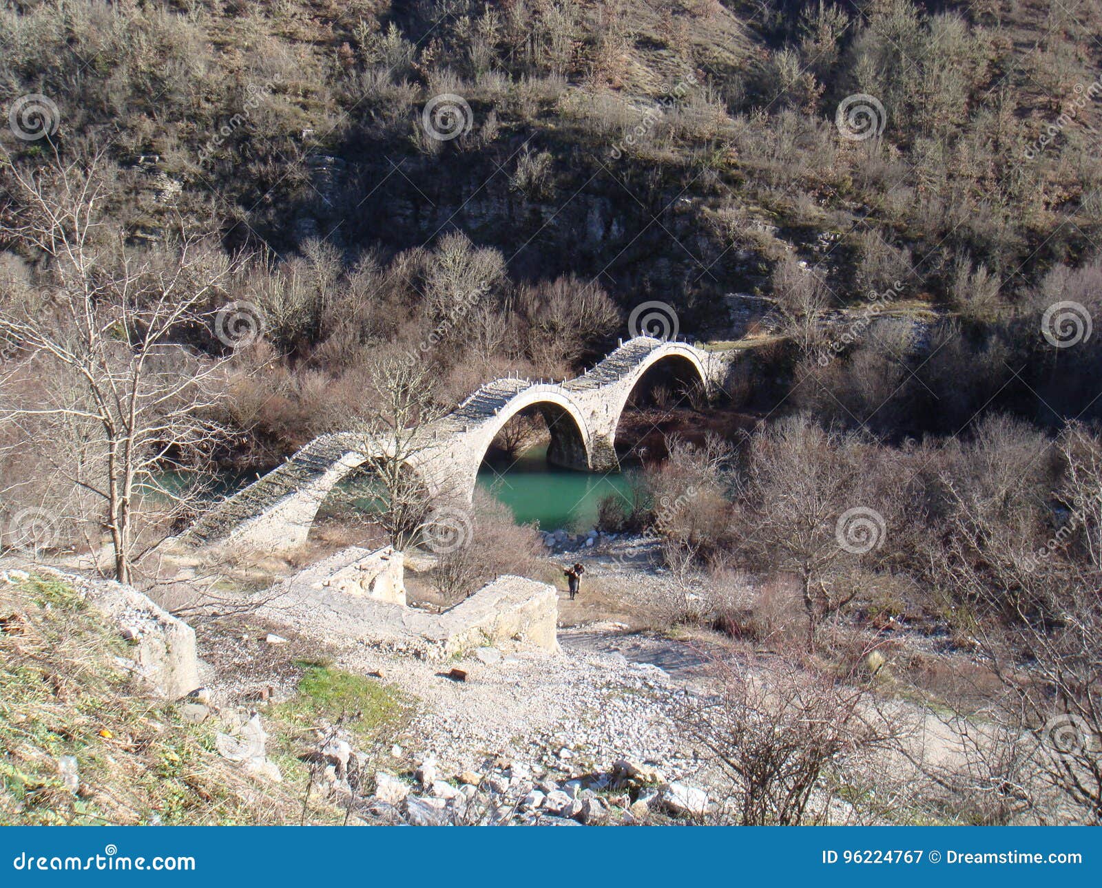 Three-arch Bridge in Zagorochoria Stock Image - Image of zagorochoria ...