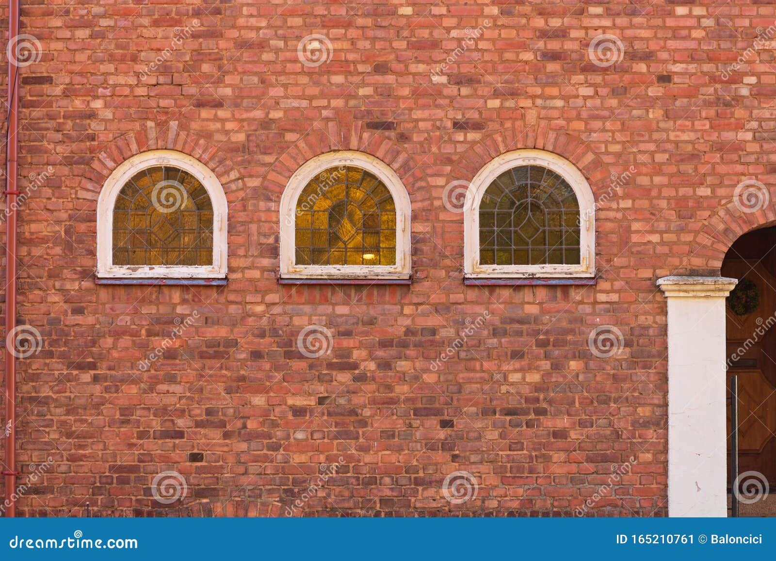 Three Arch Windows stock image. Image of three, glass - 165210761