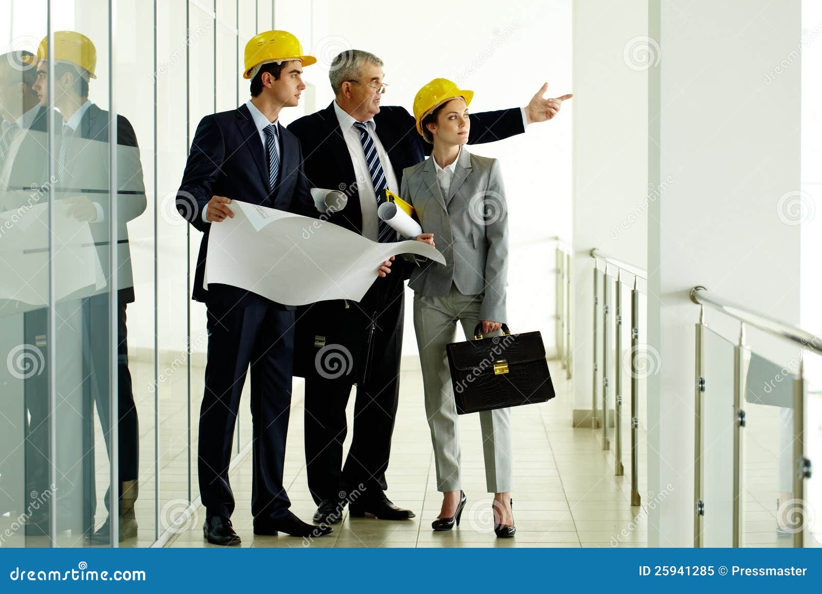 Three architects stock image. Image of group, executive - 25941285