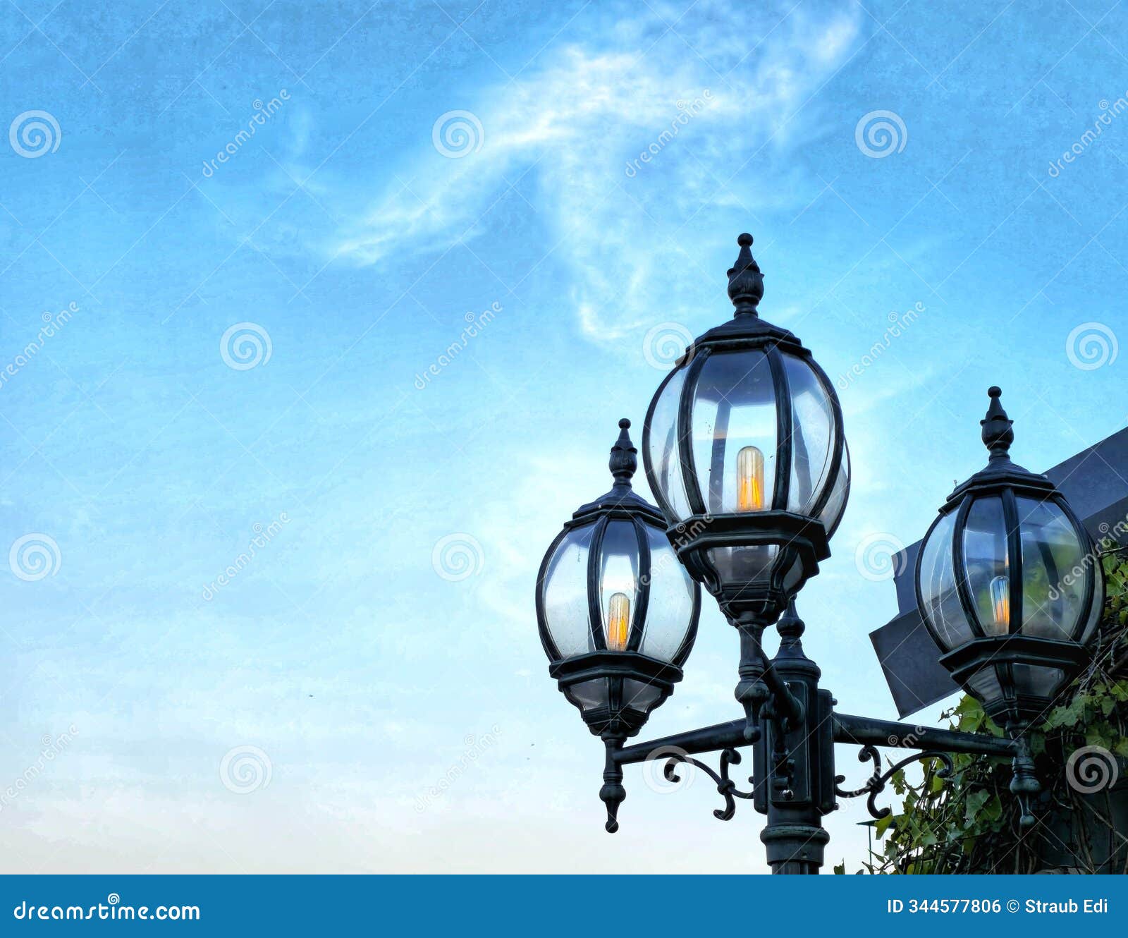 Three Arms Vintage Light Pillar in Bucharest Stock Photo - Image of bucharest, romania: 344577806