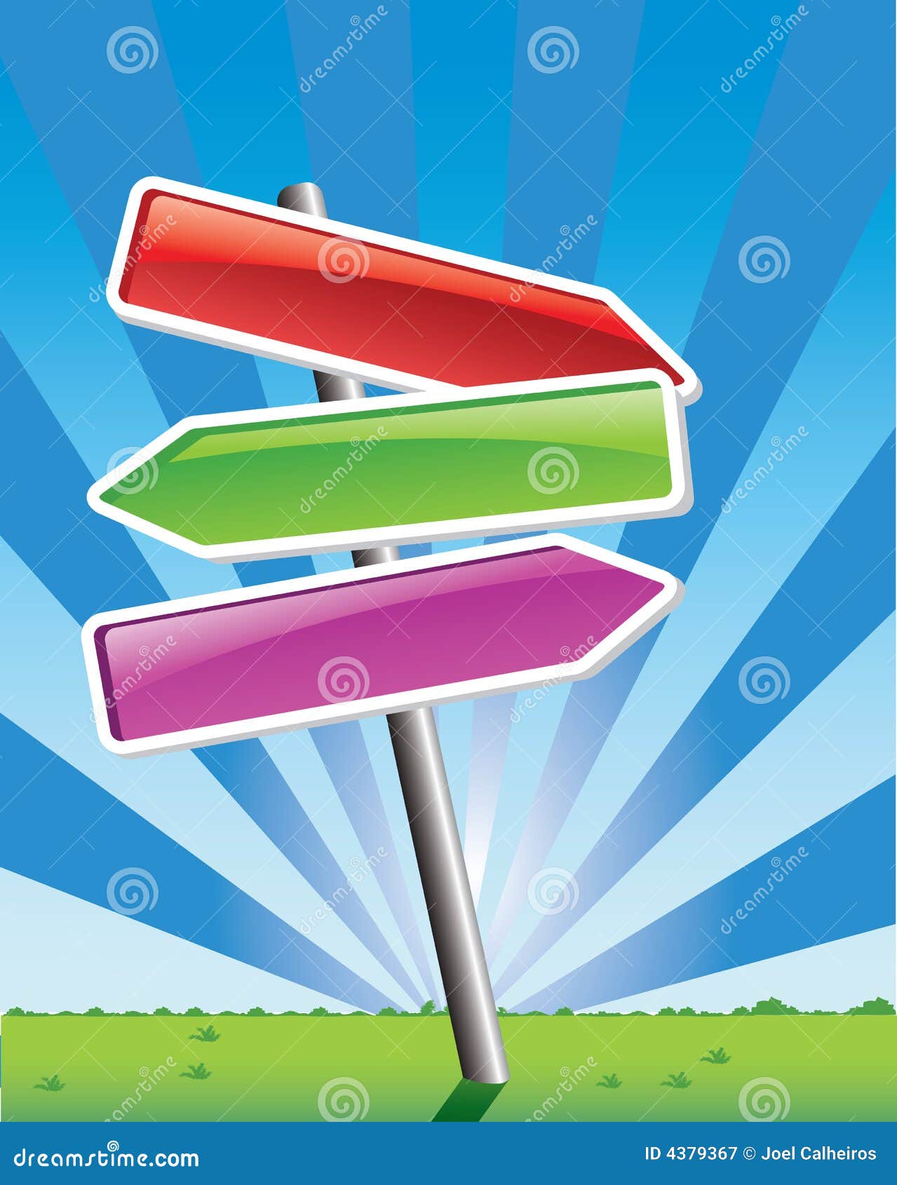 Three arrow stock vector. Illustration of direction, notice - 4379367