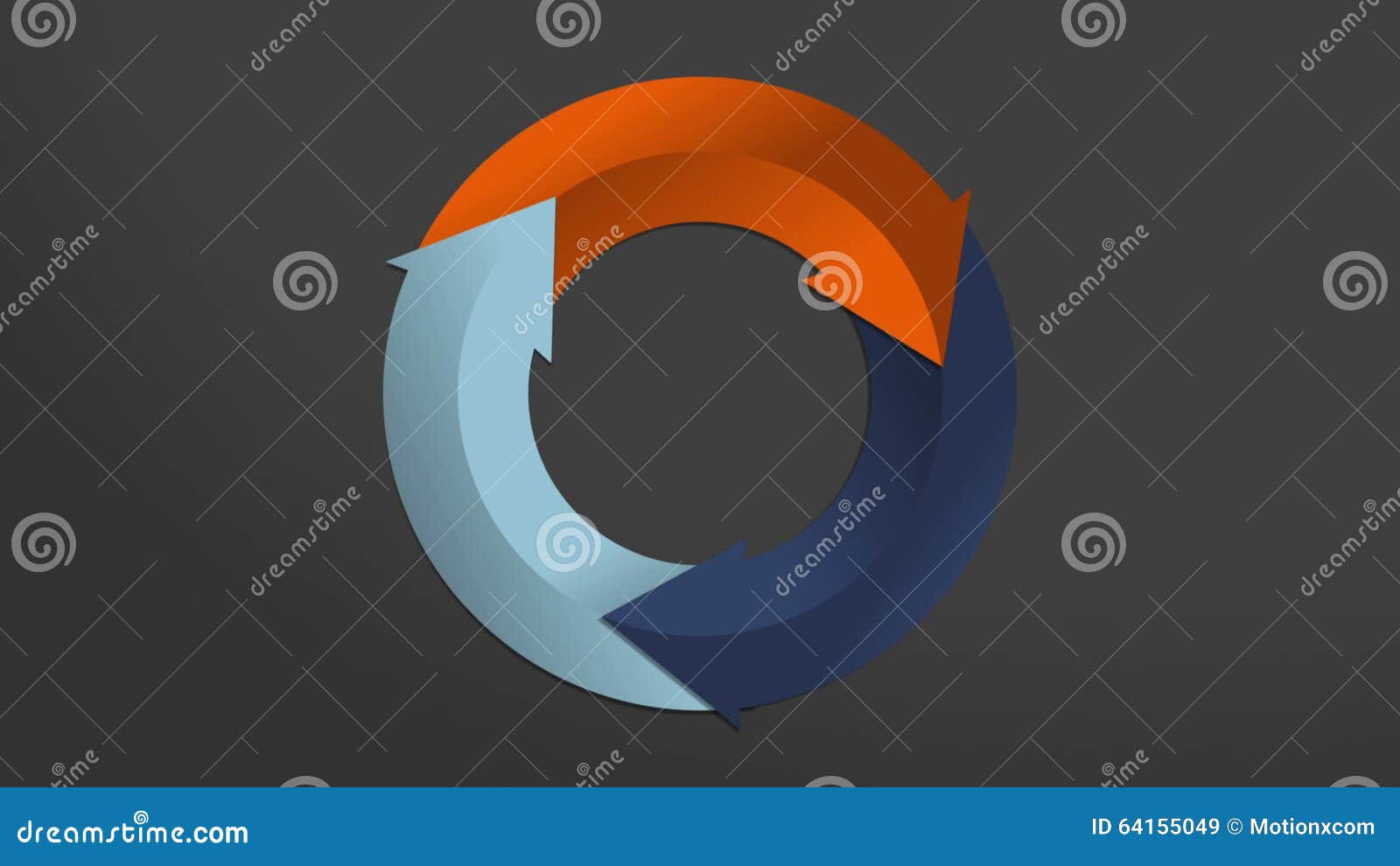 Three Arrow Circle Powerpoint