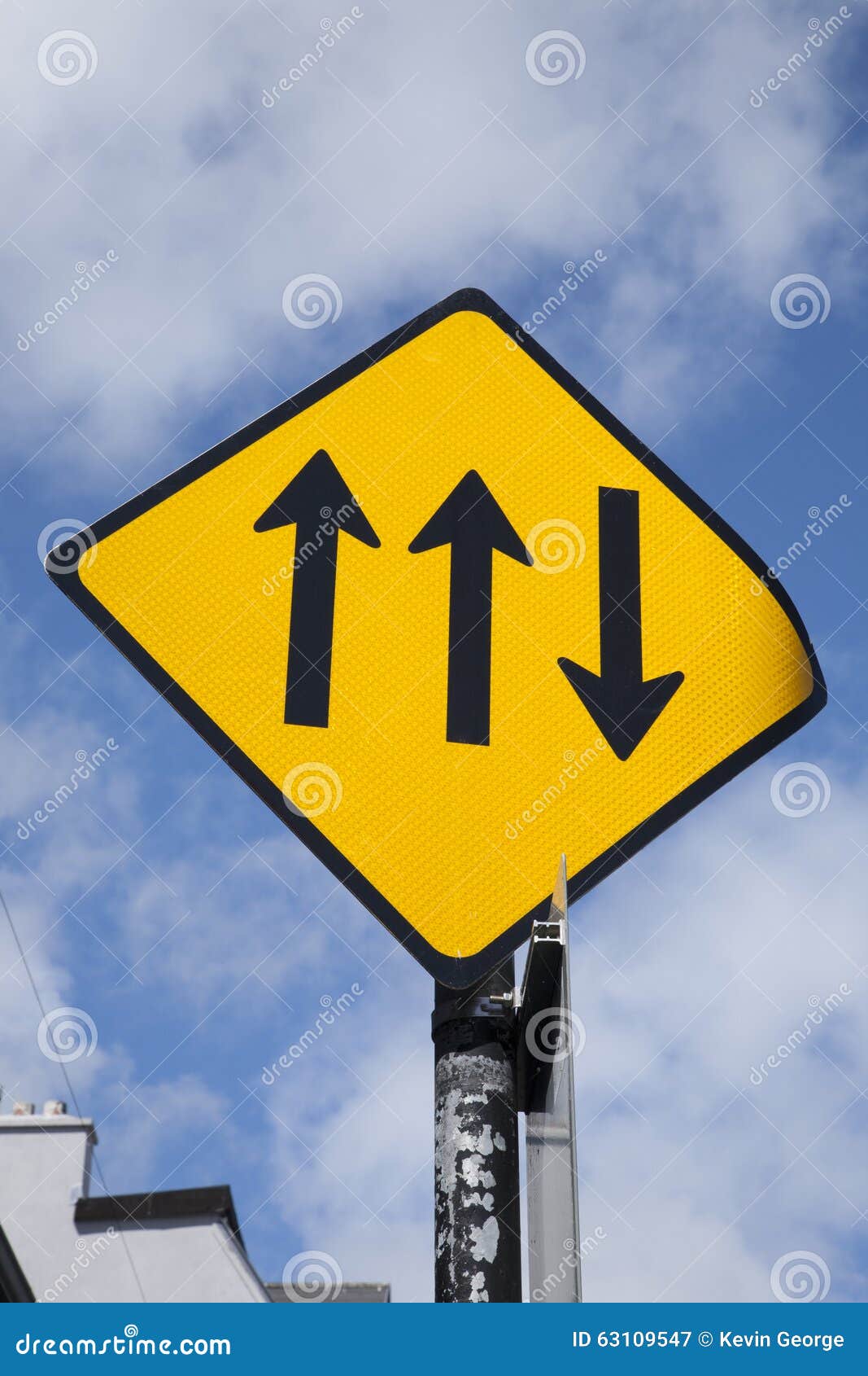 Three Arrow Sign stock image. Image of daytime, direction - 63109547