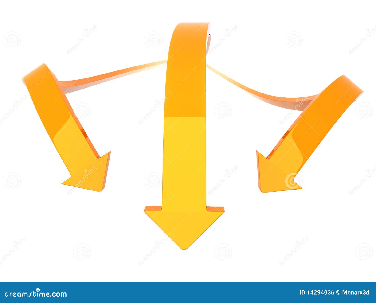 Three arrows stock illustration. Illustration of turn - 14294036