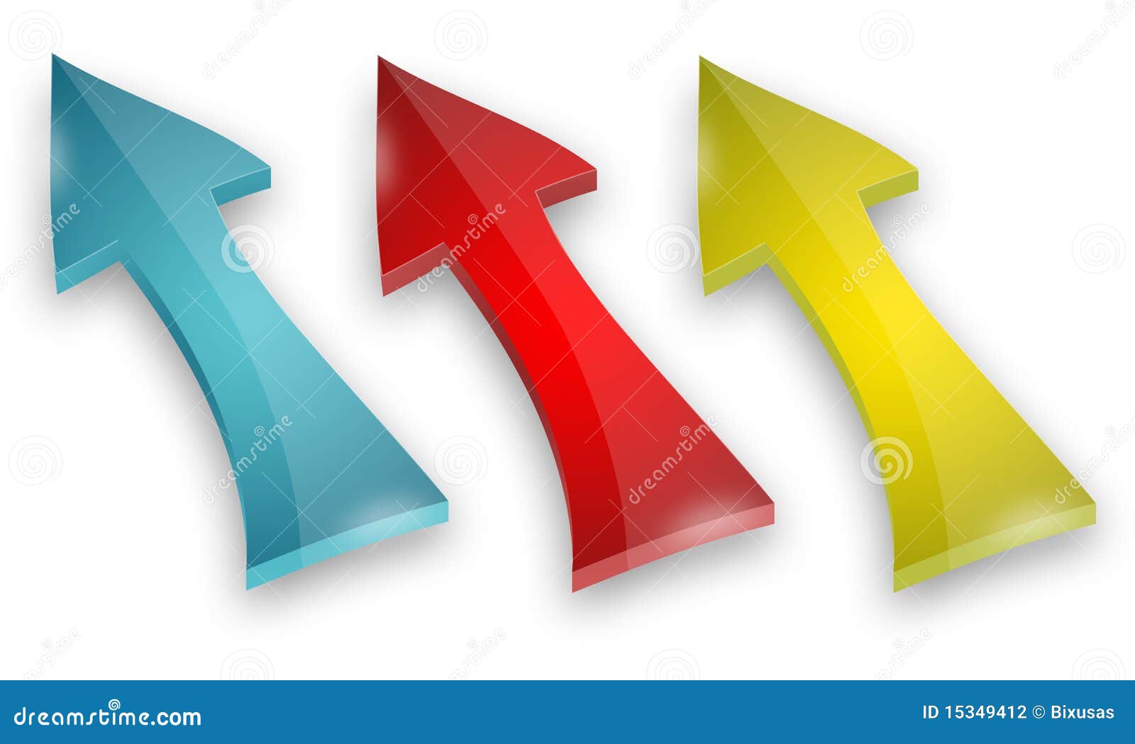 Three arrows stock illustration. Illustration of direction - 15349412