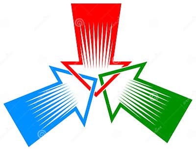 Three arrows stock vector. Illustration of drawing, artistic - 19533912