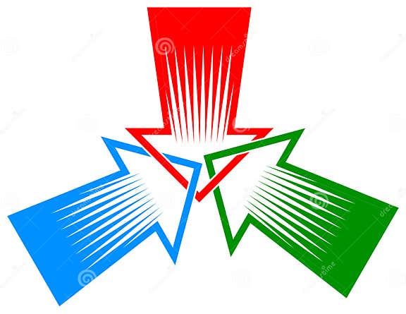 Three arrows stock vector. Illustration of drawing, artistic - 19533912