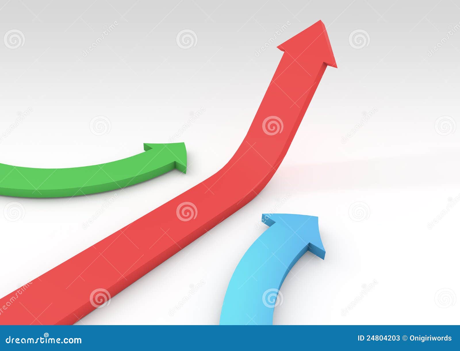 Three arrows stock illustration. Illustration of gradient - 24804203