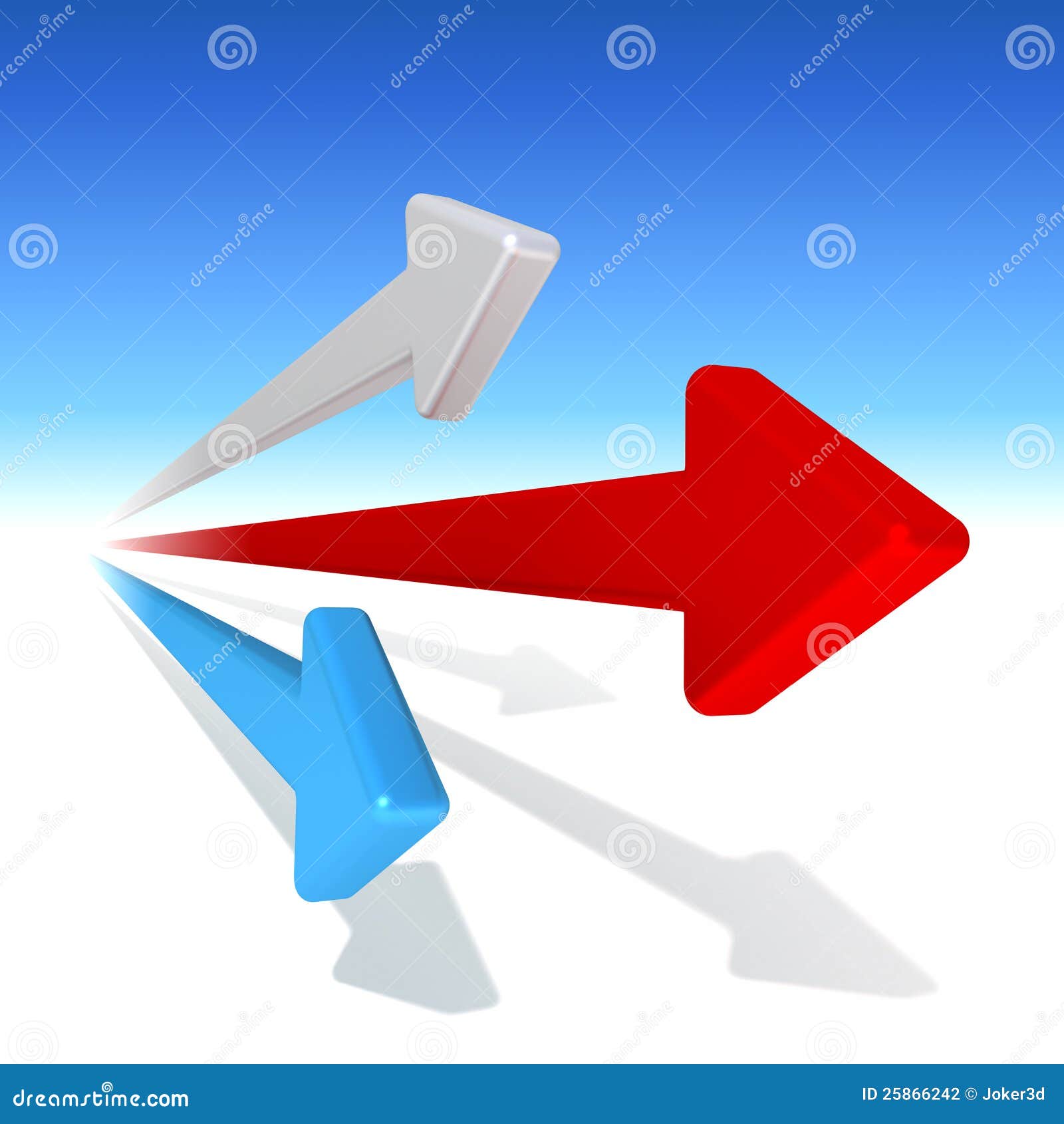 Three arrows stock illustration. Illustration of path - 25866242