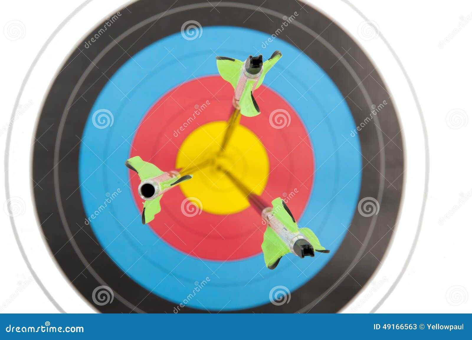 Three Arrows in Archery Target Stock Image - Image of archery, accurate ...