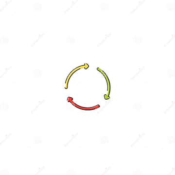 Three Arrows Cycle Vector Icon Symbol Isolated on White Background ...