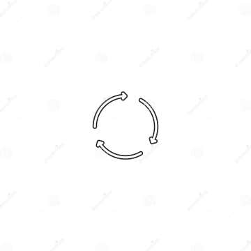 Three Arrows Cycle Vector Icon Symbol Isolated on White Background ...