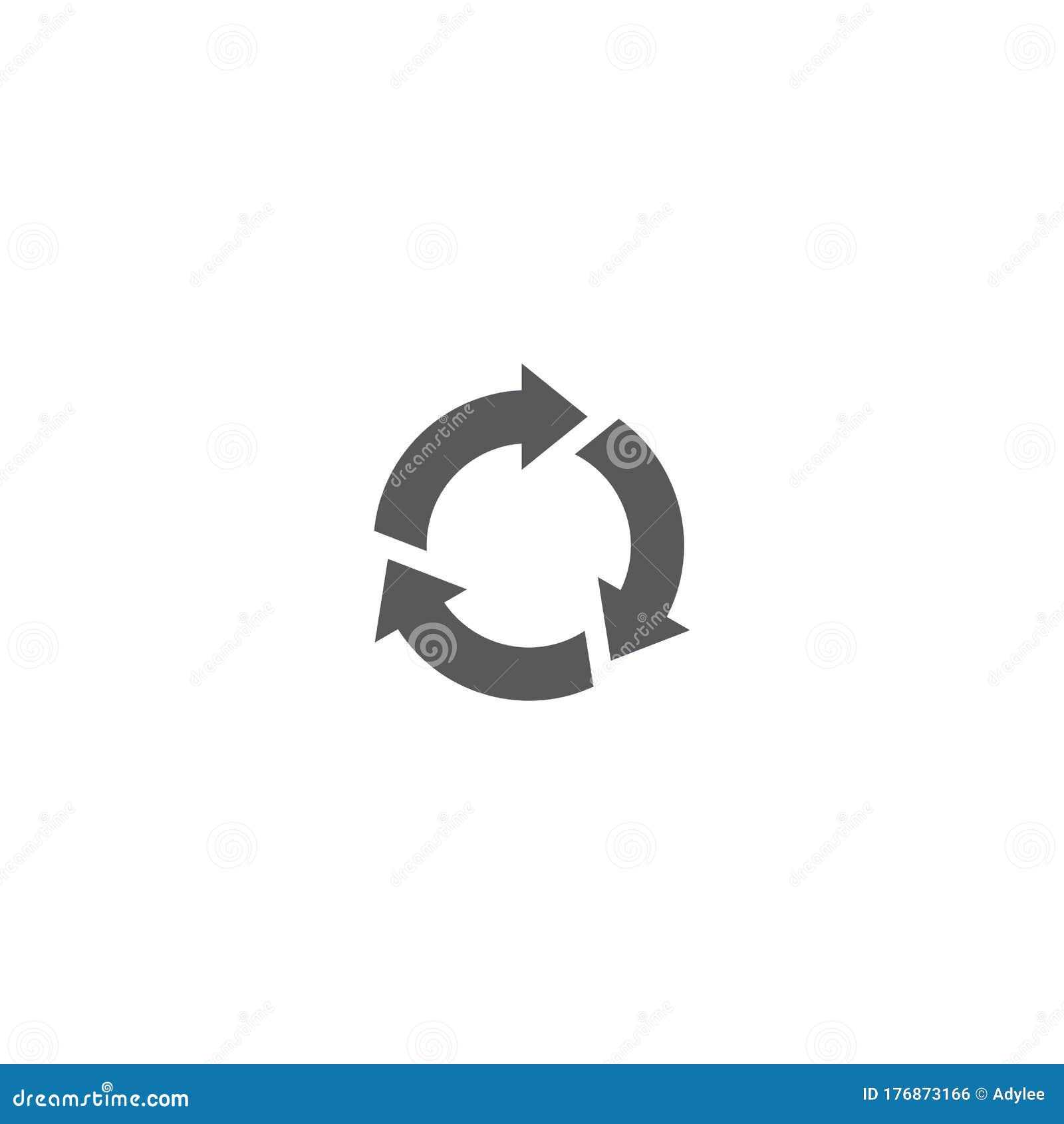 Three Arrows Cycle Vector Icon Symbol Isolated on White Background ...