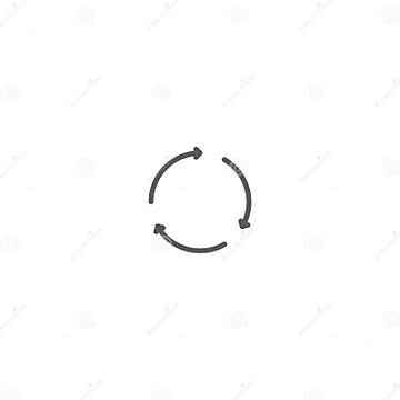Three Arrows Cycle Vector Icon Symbol Isolated on White Background ...