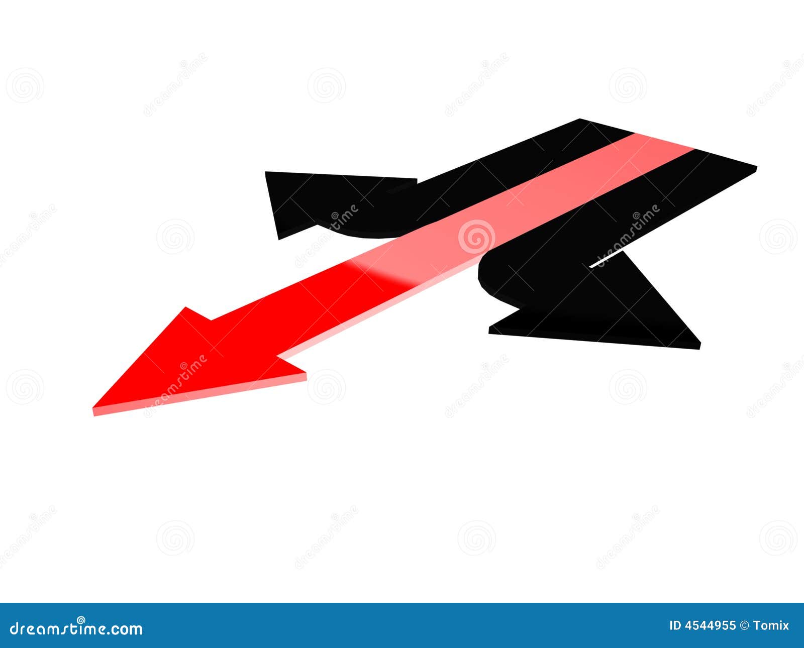Three Arrows Merging Into One Point. Infographics Chart, Scheme ...
