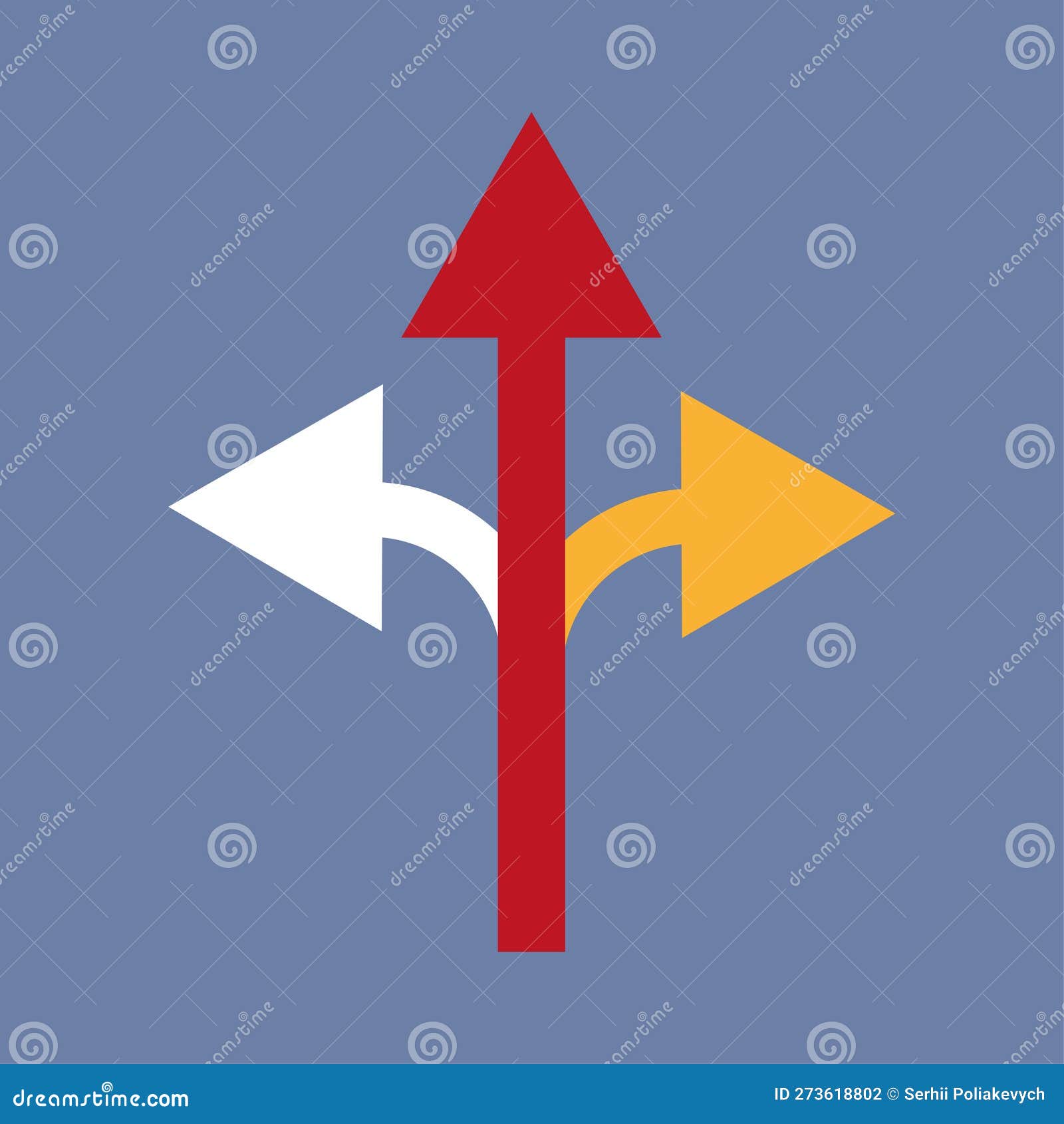 Three Arrows in Flat Style. Design Element. Business Success Strategy ...