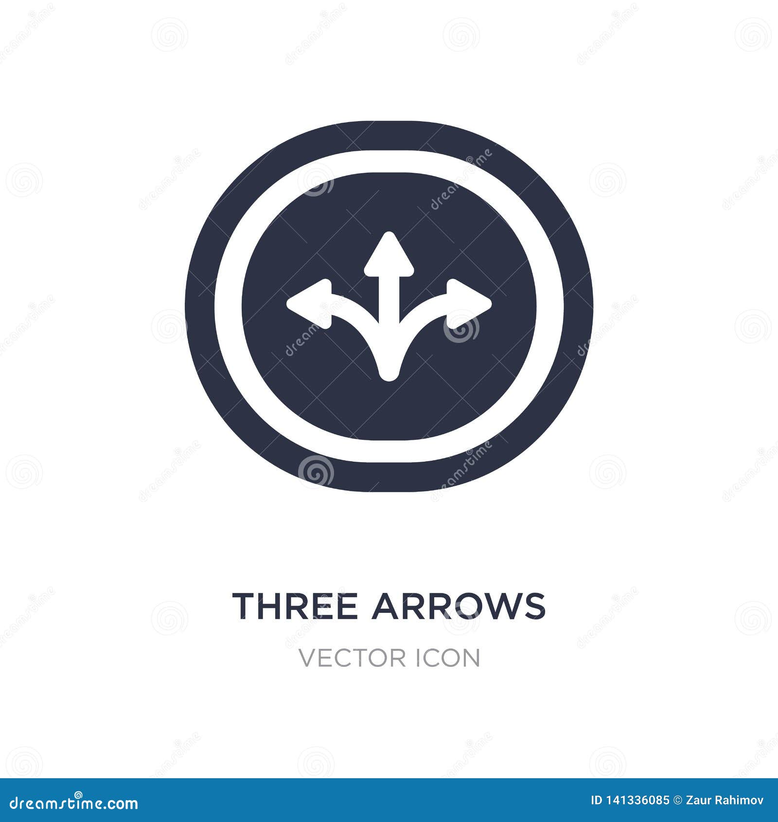 Three Arrows Icon On White Background. Simple Element Illustration From ...