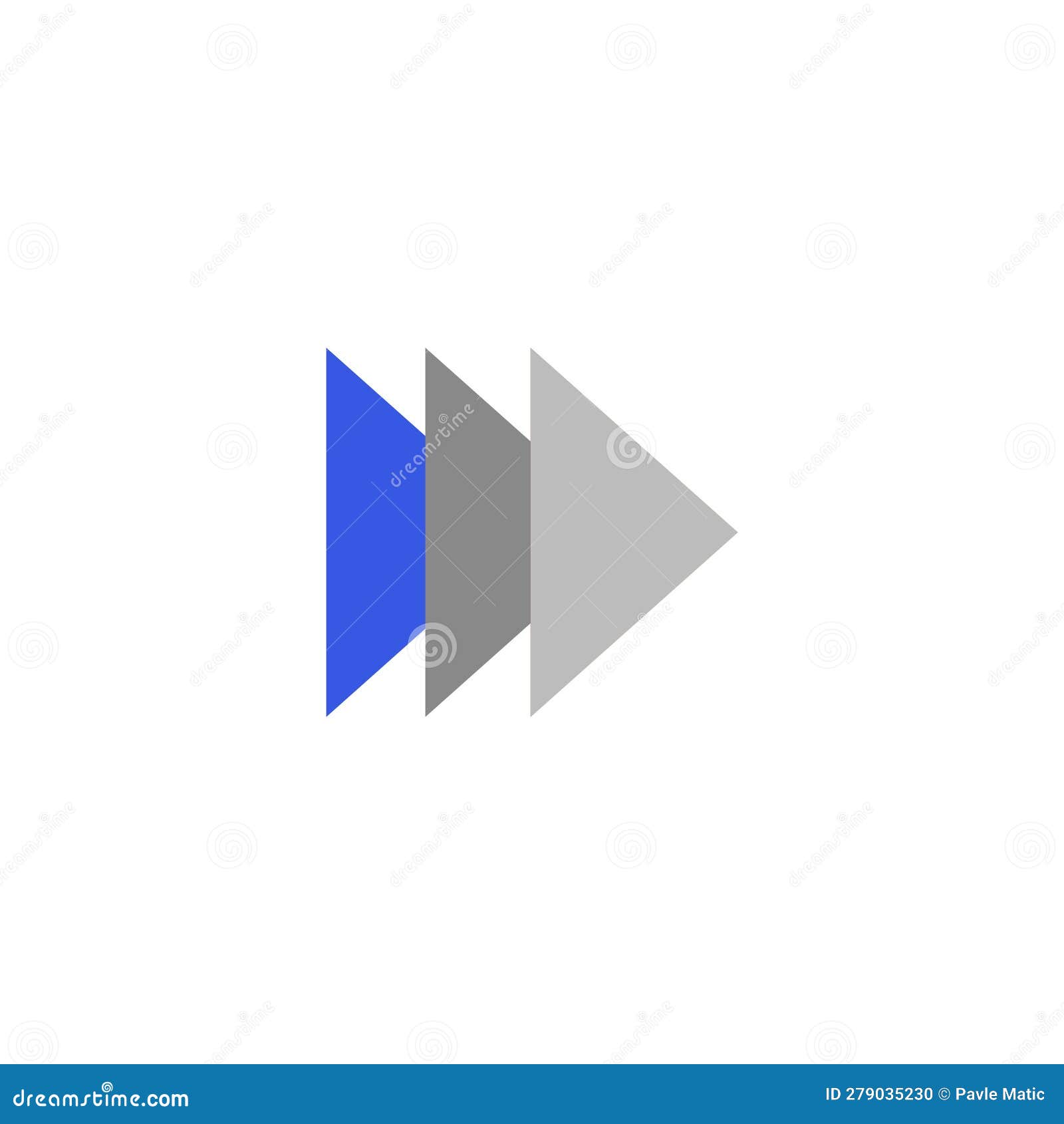 Three Arrows Logo Icon on White Stock Illustration - Illustration of ...