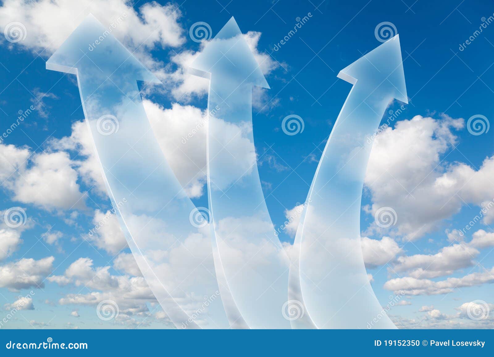 Three Arrows on Sky Collage Stock Photo - Image of gain, direction ...