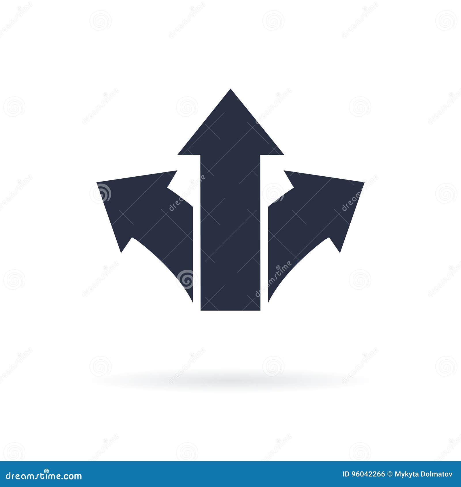 Three Arrows Symbol Pointing in Different Directions. Choice Icon, the ... Three Arrows Symbol Pointing in Different Directions. Choice Icon, the ...
