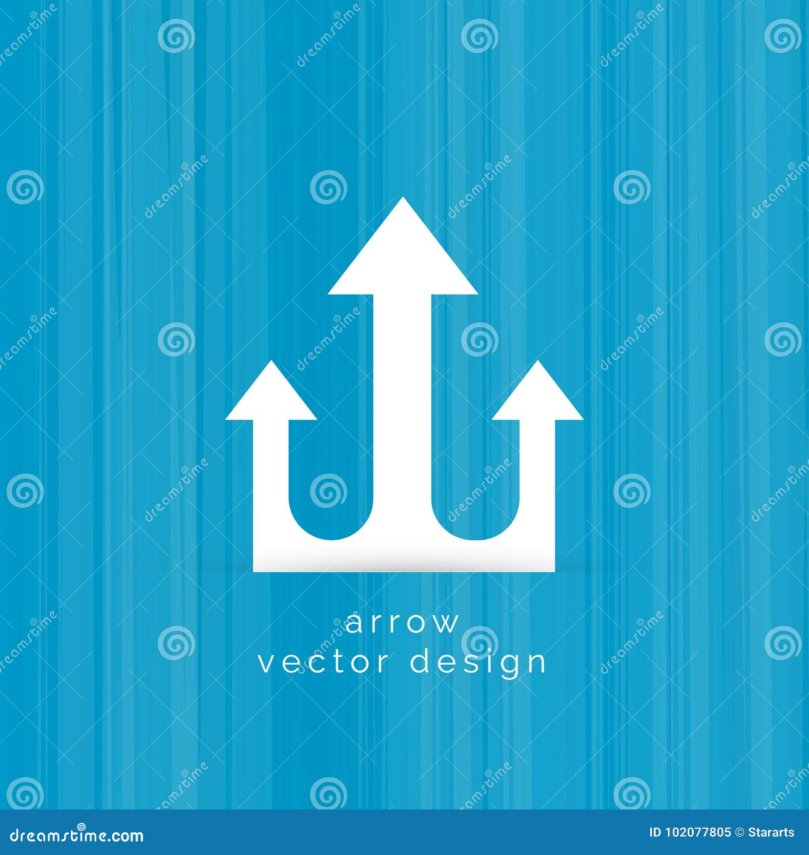 Three Arrows Symbol Vector Design Stock Vector - Illustration of ...