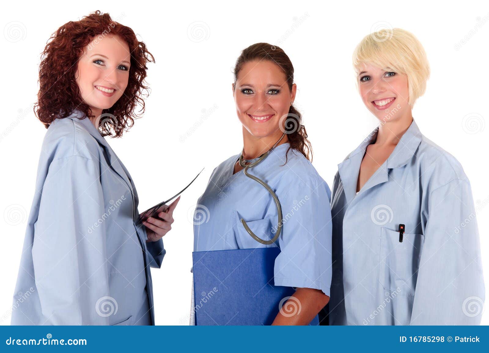 Three Attractive Female Doctors Stock Photo - Image of group, adult ...